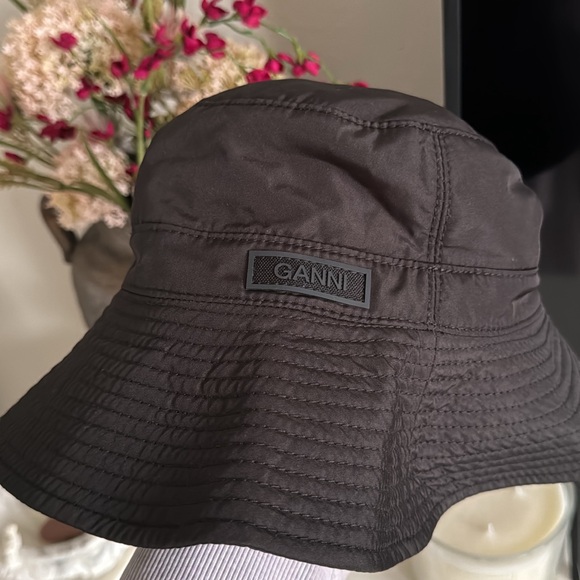 Ganni | Accessories | Ganni Black Bucket Hat | Poshmark
